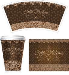 Paper cup for tea or coffee Royalty Free Vector Image