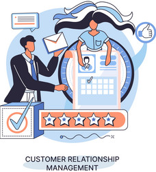 Crm metaphor customer relationship management Vector Image