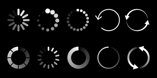 Load icon circle website buffer loader Royalty Free Vector