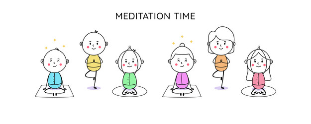 Meditation Doodle Vector Images (over 19,000)