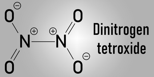Dinitrogen tetroxide skeletal formula Royalty Free Vector