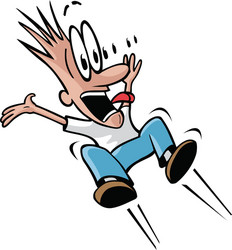 Cartoon man scared Royalty Free Vector Image - VectorStock