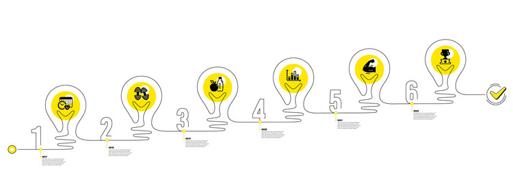 Gym infographic 6 steps timeline sport process Vector Image