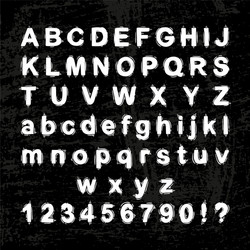 Hand drawn doodle font cartoon alphabet Royalty Free Vector