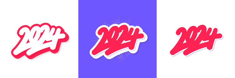 Class of 2024 handwritten lettering Royalty Free Vector