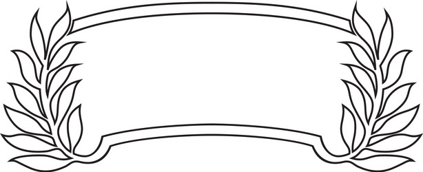 Black line calligraphy ribbon frame banner set Vector Image