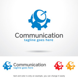 Abstract logo design cooperation communication Vector Image