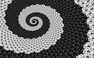 Dotted halftone spiral pattern or texture Vector Image