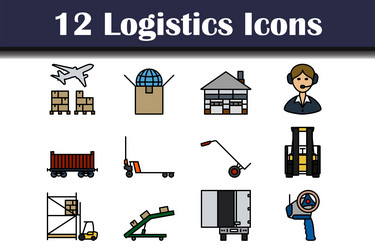 Logistics icon set Royalty Free Vector Image - VectorStock