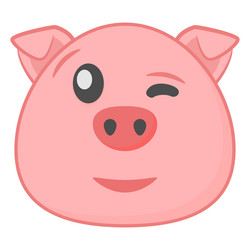 Pig face emoji Royalty Free Vector Image - VectorStock