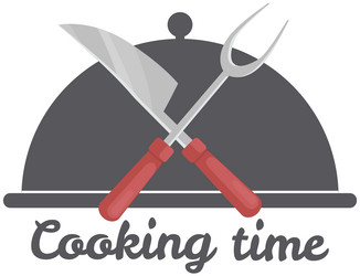 Premium cooking class label process of food Vector Image