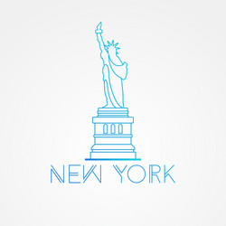 Statue of liberty pixel art 8 bit landmark Vector Image