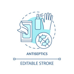 Antiseptic wipe first aid line icon Royalty Free Vector