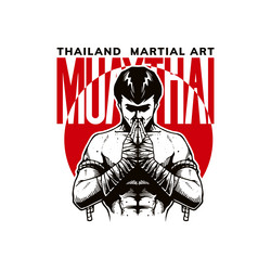 Muay thai white sacred symbol seamless Royalty Free Vector