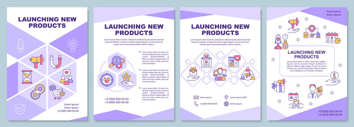 Launching new product strategy campaign brochure Vector Image