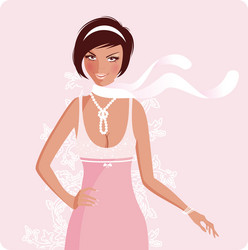 Women pink Royalty Free Vector Image - VectorStock