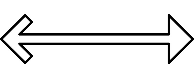 Arrows pointing both ways on white background Vector Image