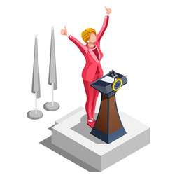 Puppet government isometric concept Royalty Free Vector