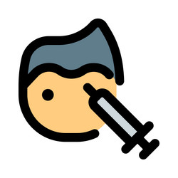 Face surgery with application of anesthesia short Vector Image