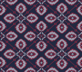 Knitted background in fair isle style Royalty Free Vector