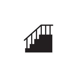 Stair icon logo design template Royalty Free Vector Image