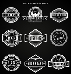 Vintage brand badge labels Royalty Free Vector Image