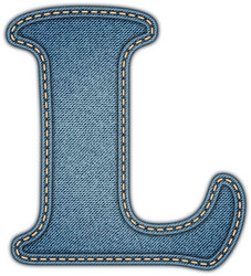 Denim letter jeans alphabet Royalty Free Vector Image