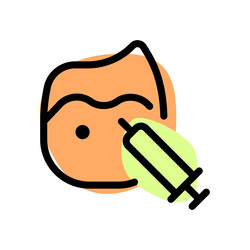 Face surgery with application of anesthesia short Vector Image