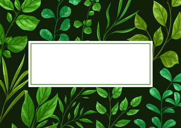 Spring frame with branches of tree and sakura Vector Image