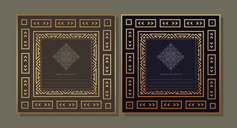 Luxury invitation card with ornamental logo Vector Image