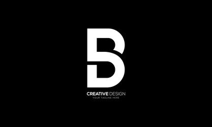 Modern letter 13 b or 1b creative logo Royalty Free Vector