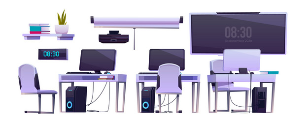 Computer Class Room Vector Images (over 990)