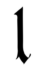 Letter l in the gothic style alphabet symbol Vector Image
