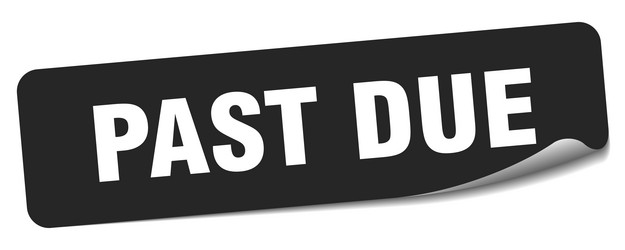 Past due sticker label Royalty Free Vector Image