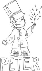 Simple outline drawing for coloring Royalty Free Vector