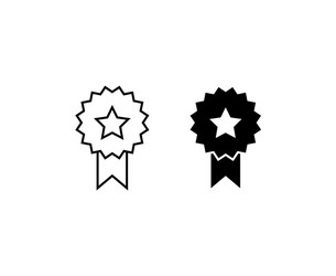 Winner badge isolated icons set victory number Vector Image