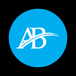 Ab logo design png hd Royalty Free Vector Image