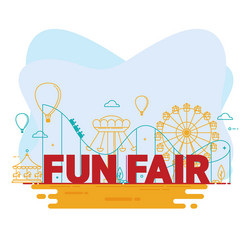 Carnival circus funfair letters Royalty Free Vector Image