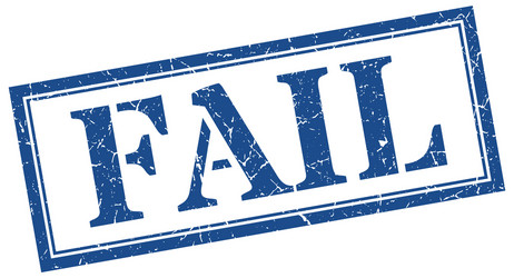 Fail blue grunge vintage stamp Royalty Free Vector Image