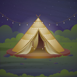 Gradient glamping tent Royalty Free Vector Image