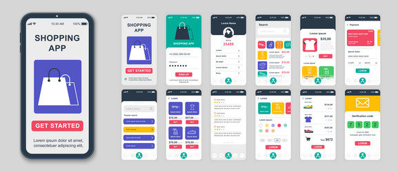 Set of ui ux gui screens music app flat design Vector Image Set of ui ux gui screens music app flat design Vector Image