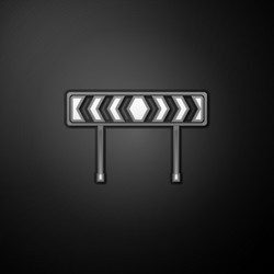 Black safety barricade symbol icon isolated Vector Image