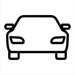 Car pictogram minimal line icon transportation Vector Image