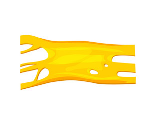 Flowing melted cheese frame isolated on white Vector Image