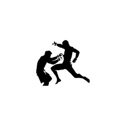 Kickboxer icon simple style kickboxing fight Vector Image