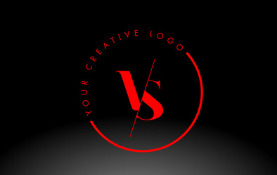 Vs letter design with creative cut and colorful Vector Image