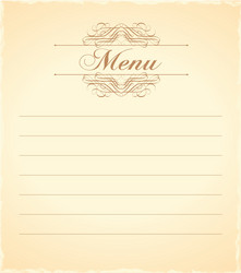 Vintage restaurant menu Royalty Free Vector Image