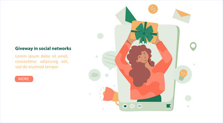 Giveaway enter to win poster template design Vector Image