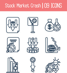 Stock market crash concept financial report Vector Image