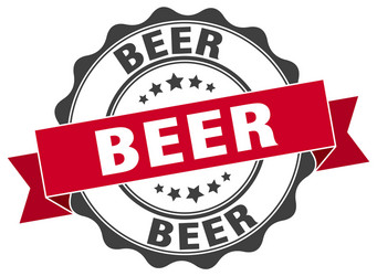 Beer stamp sign seal Royalty Free Vector Image